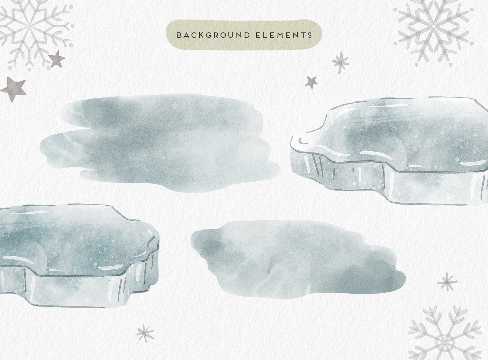 Winter Watercolor Clipart, Cute Arctic Animals, Polar Animals ...