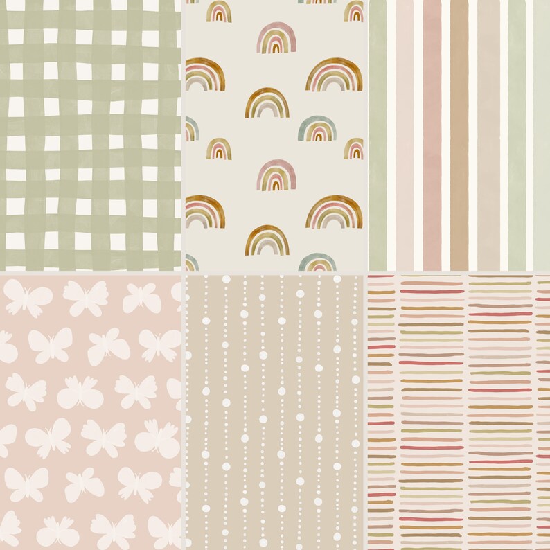 Butterfly Digital Papers, Spring Digital Papers, Butterflies and ...