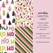 Christmas Digital Paper, Pink Green Scandi Christmas Digital Papers ...