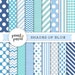 Digital Paper Scrapbook Paper Blue Navy Teal Turquoise - Etsy