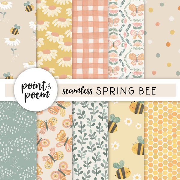 Bee Digital Paper - Etsy