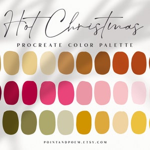 Procreate Color Palette Color Swatches Hot Christmas - Etsy