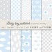 Baby Boy Digital Paper Its a Boy Patterns Baby Shower Blue | Etsy