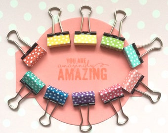 Rainbow Binder Clips - Etsy