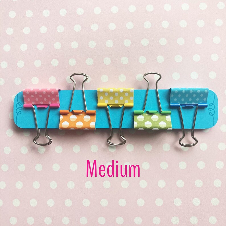 Dotty Foldback Clips for Office Desk Decor Colourful - Etsy