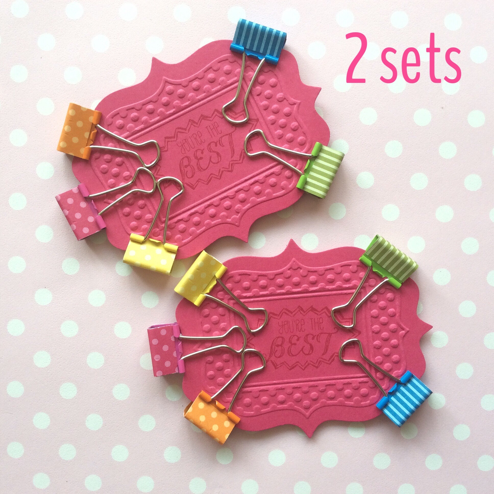 Binder Clips. Cute Mini Coloured Foldback Clips That Are Great - Etsy
