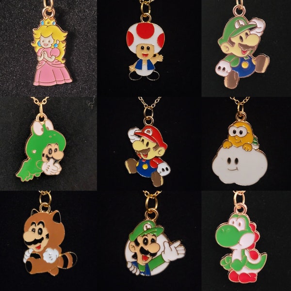Super Mario Gold Necklace - Etsy