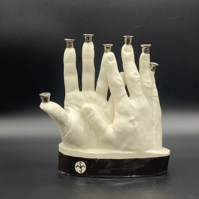 Hand Shape Menorah, Festive Candle Stick - Etsy