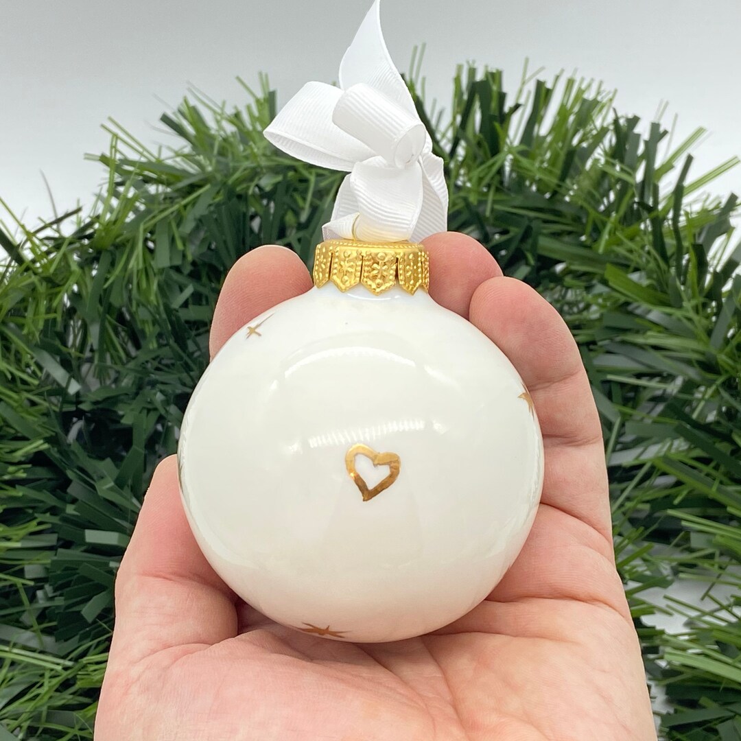 White Christmas Bauble / White Tree Bauble - Etsy