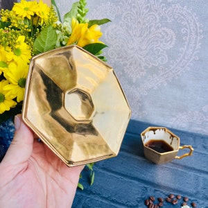 Posh Elegant Tea / Gold Coffee Cup - Etsy