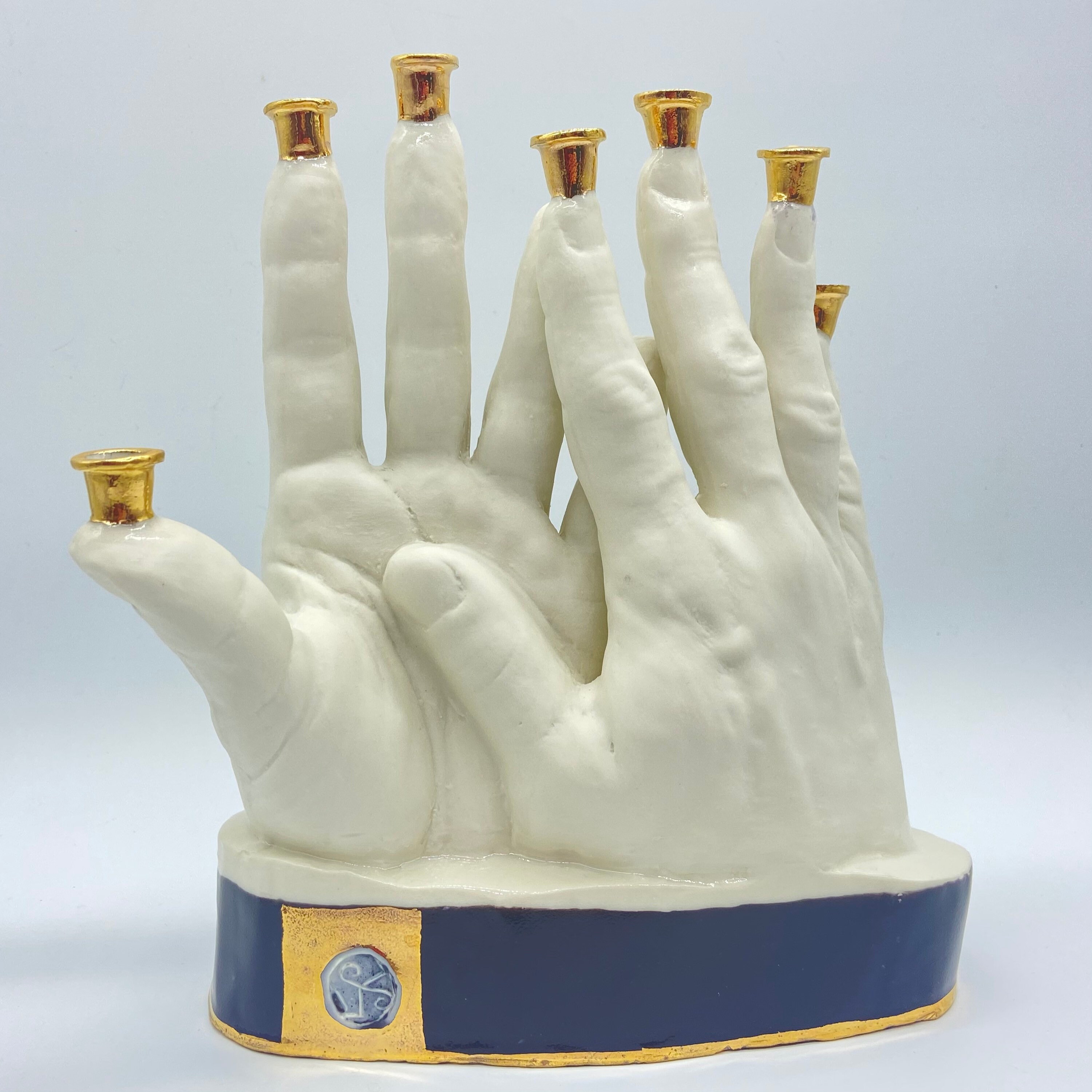 Hand Shape Menorah, Festive Candle Stick - Etsy