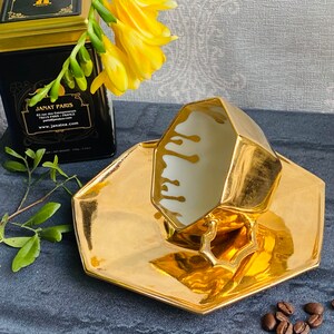 Posh Elegant Tea / Gold Coffee Cup - Etsy
