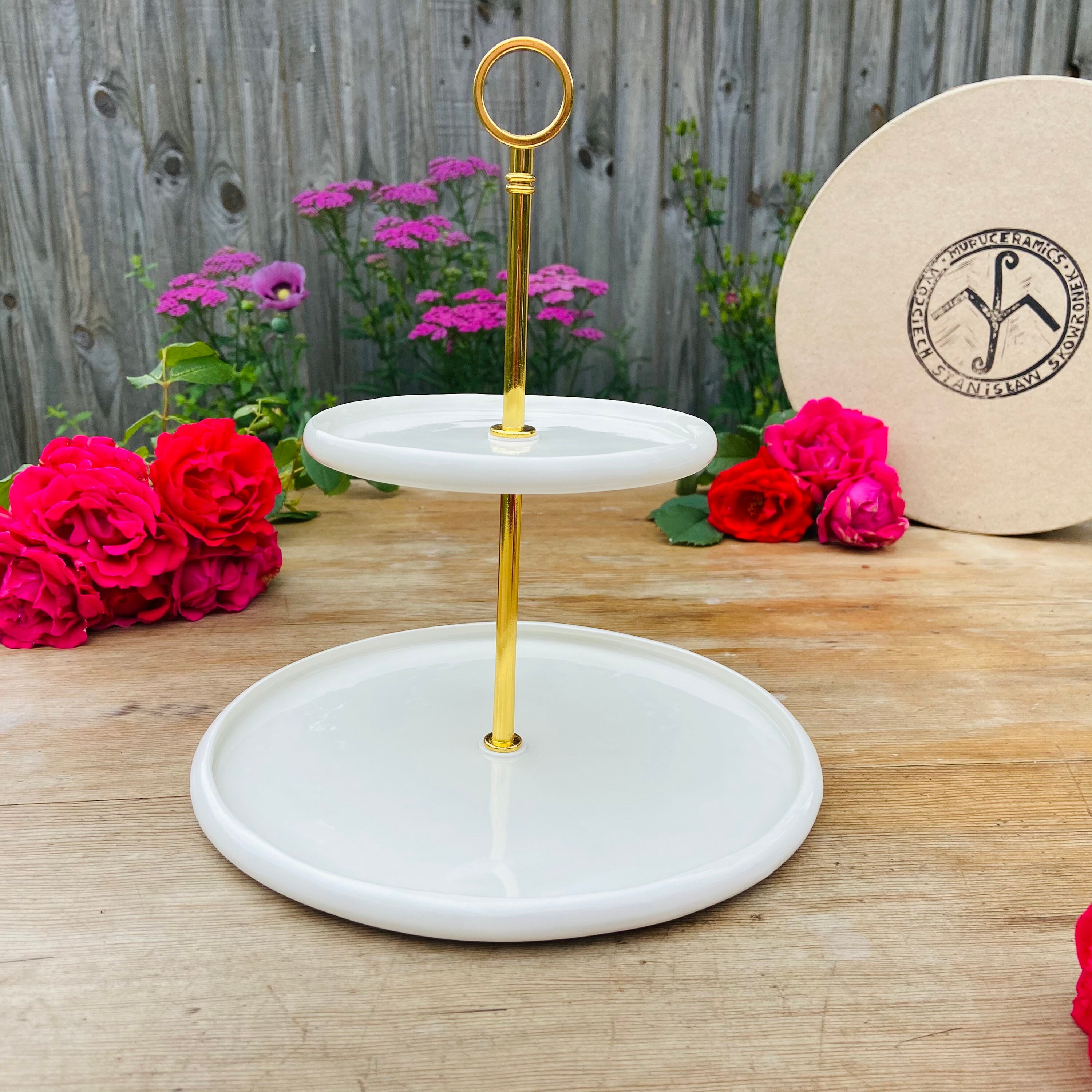 Afternoon Tea Round Stand Two Layers Cream Tea Feature - Etsy UK