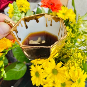 Posh Elegant Tea / Gold Coffee Cup - Etsy