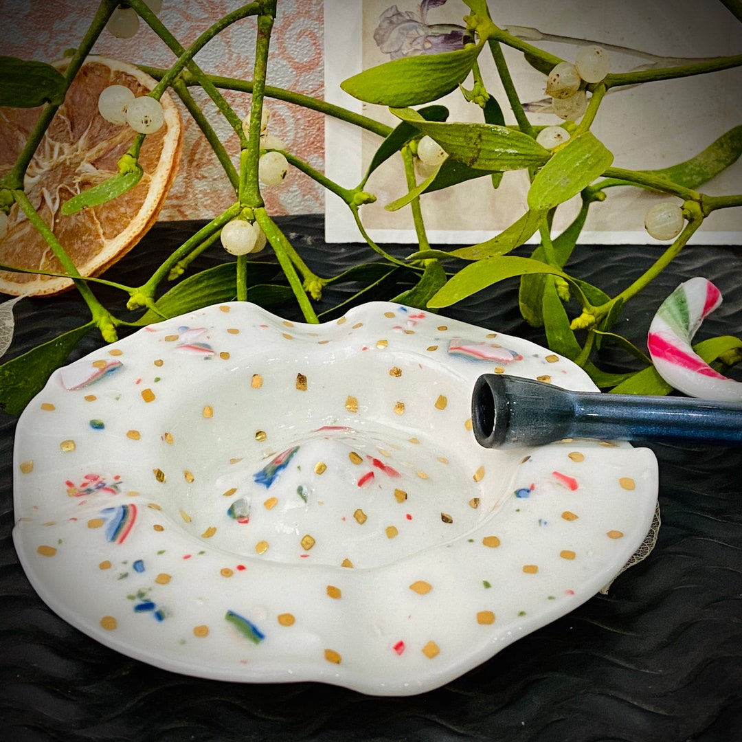 Fancy Ashtray With Unusual Rainbow Pattern for Posh Smokers - Etsy