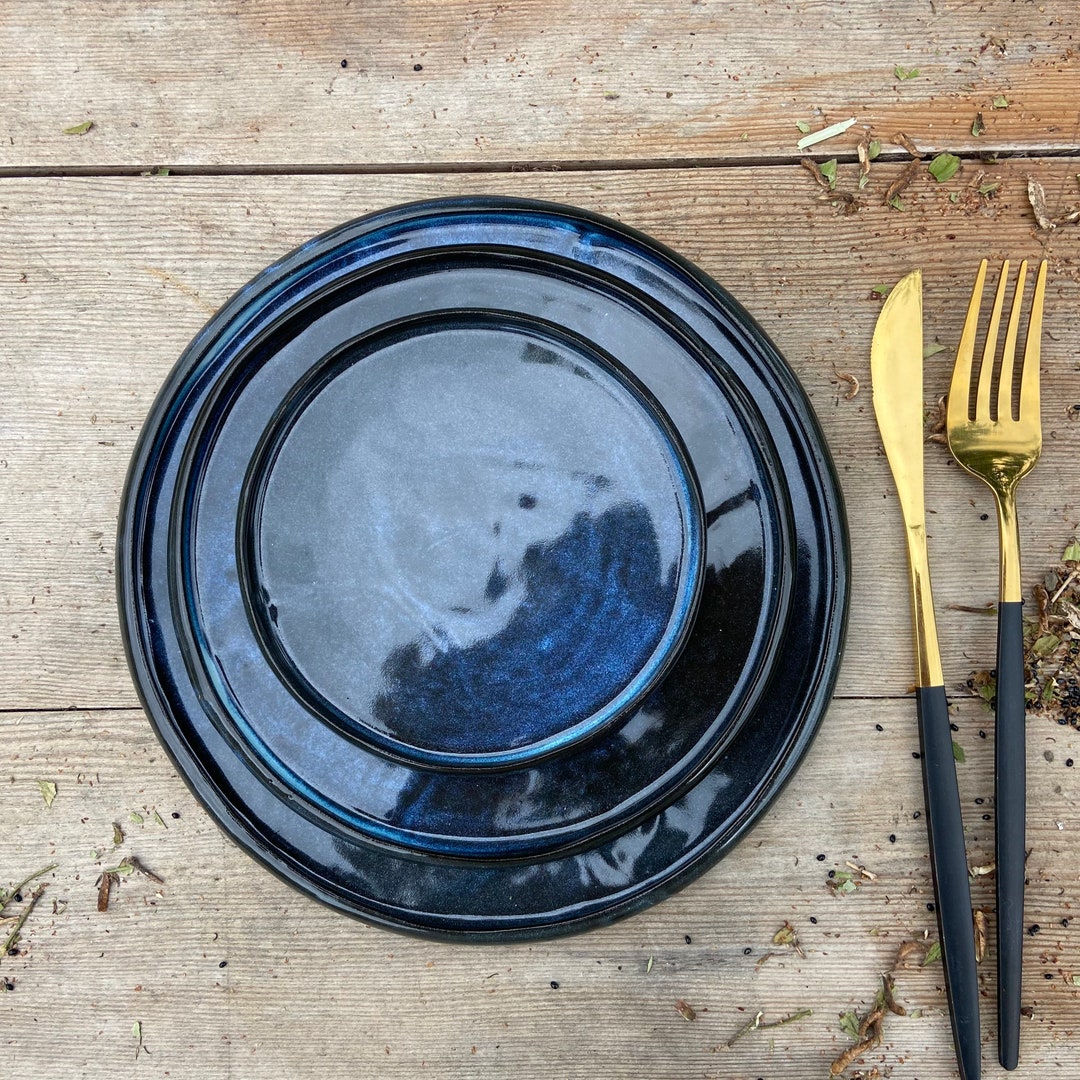 Night Sky Black / Faboulus Dinner Plates - Etsy