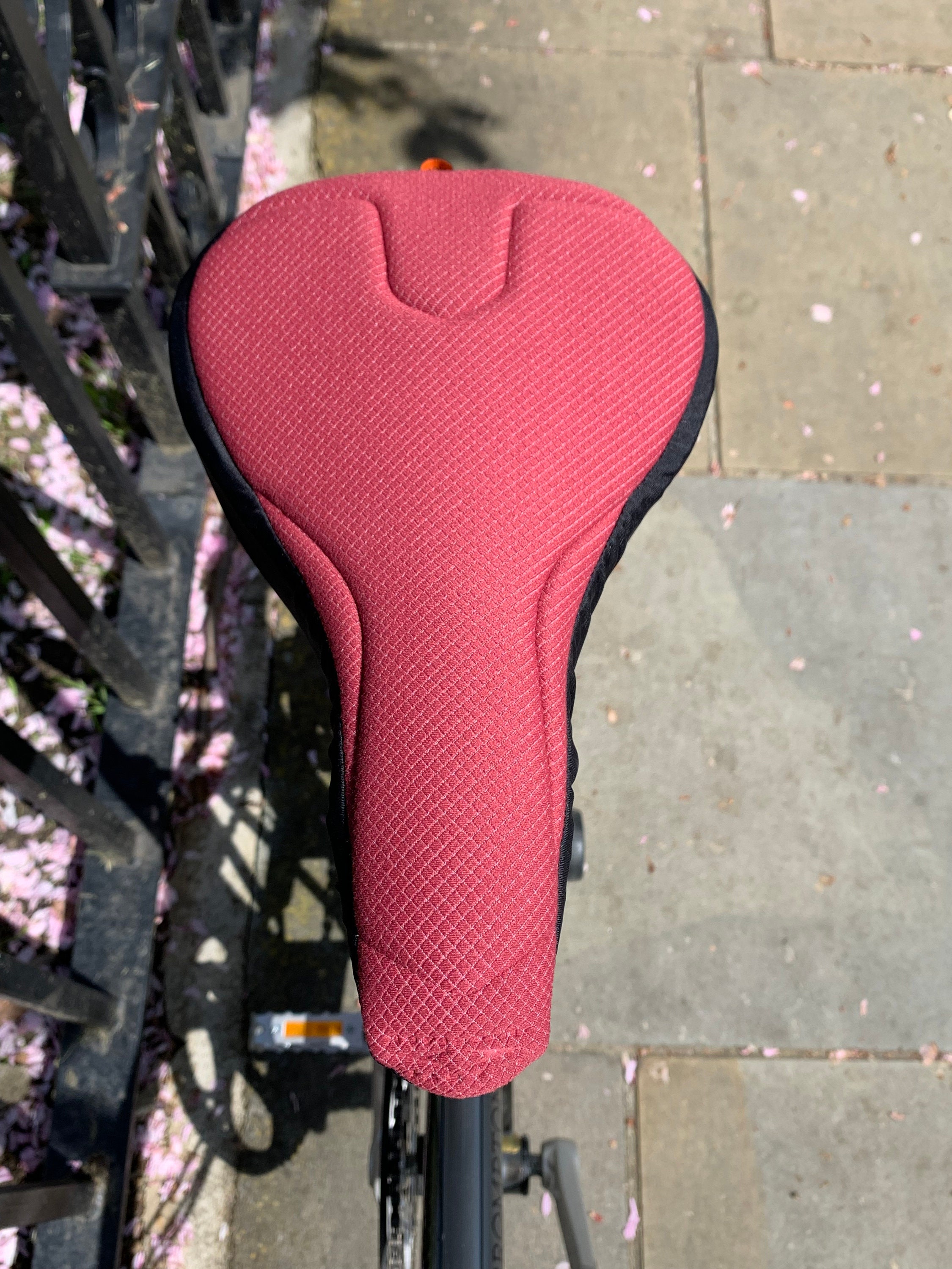 Ruby & Black Padded Bike Seat Cover With Eco Friendly Textiles. High ...