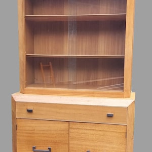Vintage Mid Century Basic Witz Two Piece Glass Front China Cabinet - Etsy