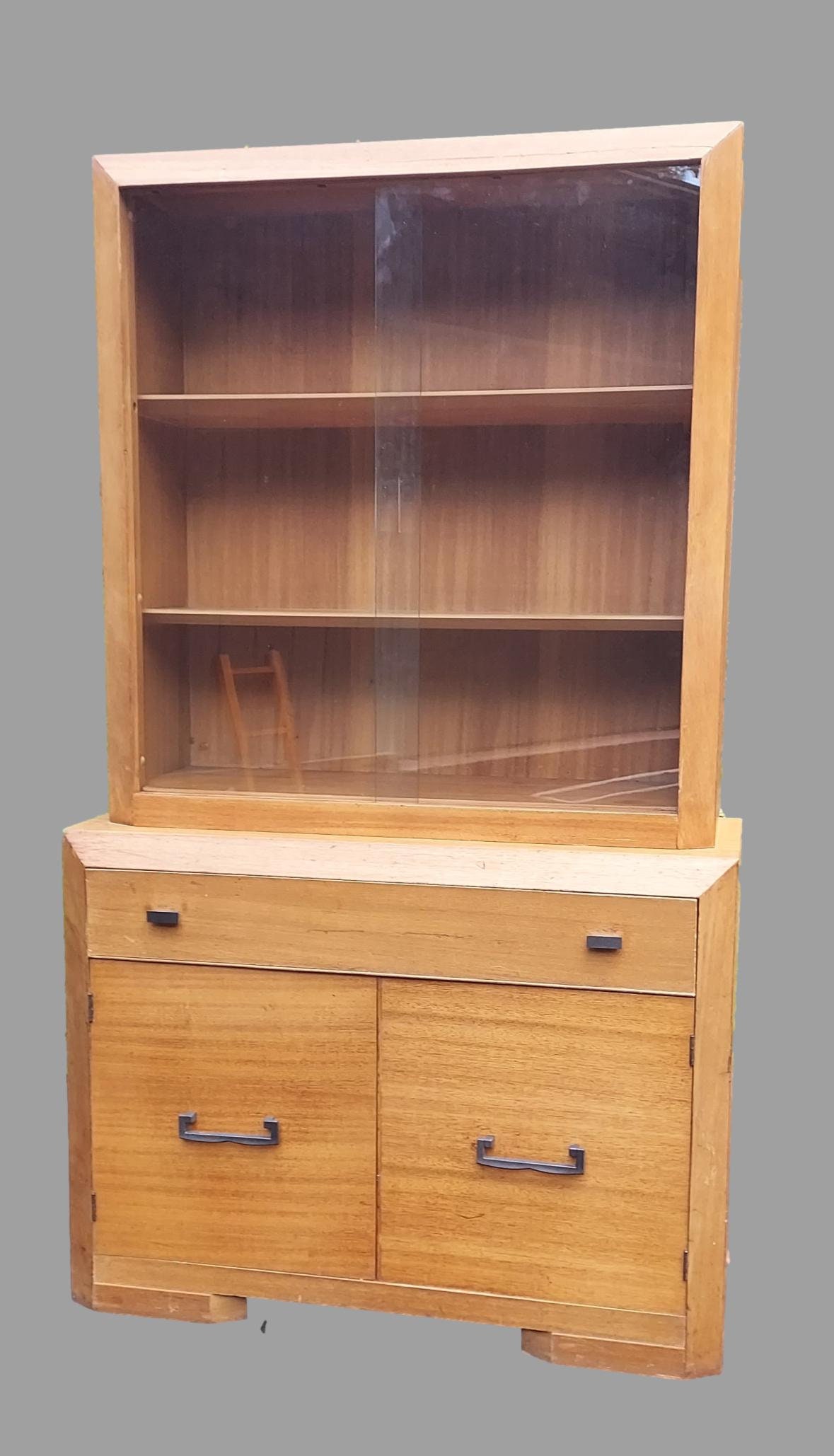 Vintage Mid Century Basic Witz Two Piece Glass Front China Cabinet - Etsy