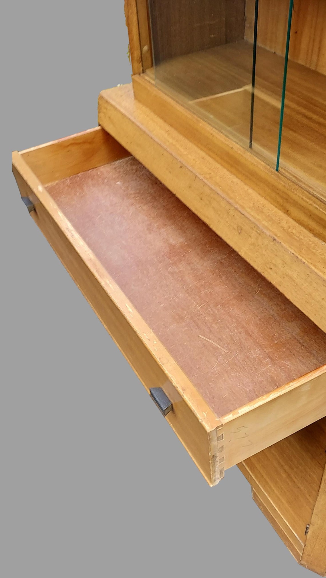 Vintage Mid Century Basic Witz Two Piece Glass Front China Cabinet - Etsy