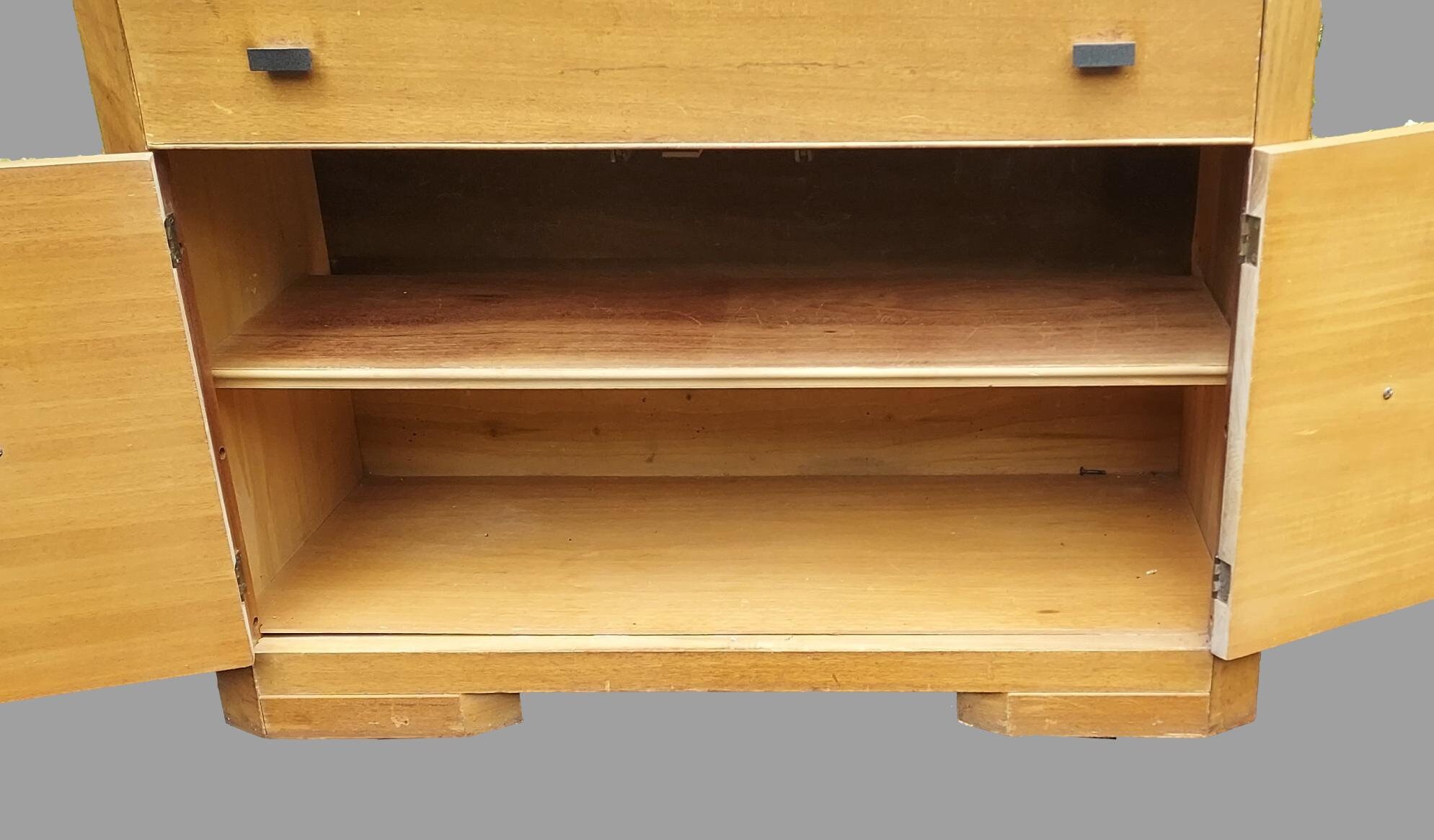 Vintage Mid Century Basic Witz Two Piece Glass Front China Cabinet - Etsy