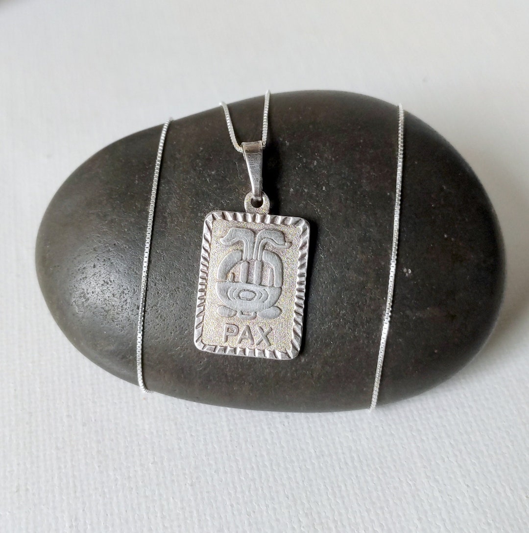 Sterling Silver Peace Symbol Necklace 20" Chain Peace Sign Pendant ...