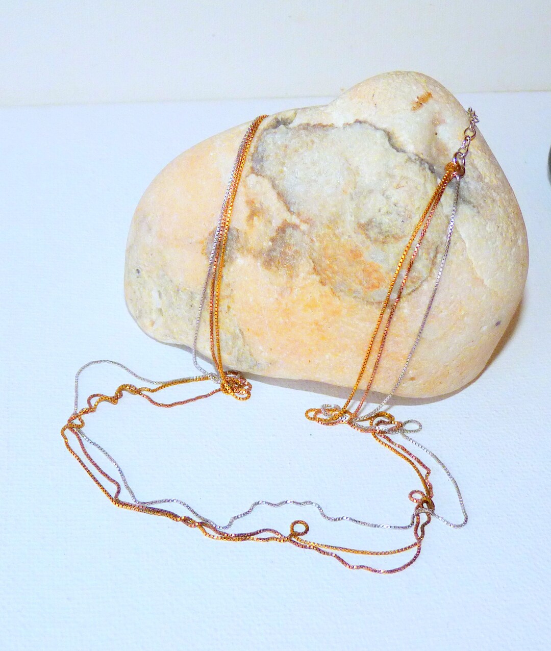 Vintage Sterling Silver Multi Layered Necklace 17"+2", 925 Sterling ...