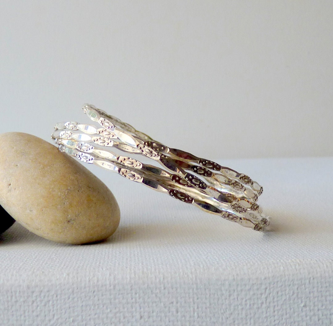 Vintage Sterling Silver Bangle Bracelet Sterling Silver - Etsy