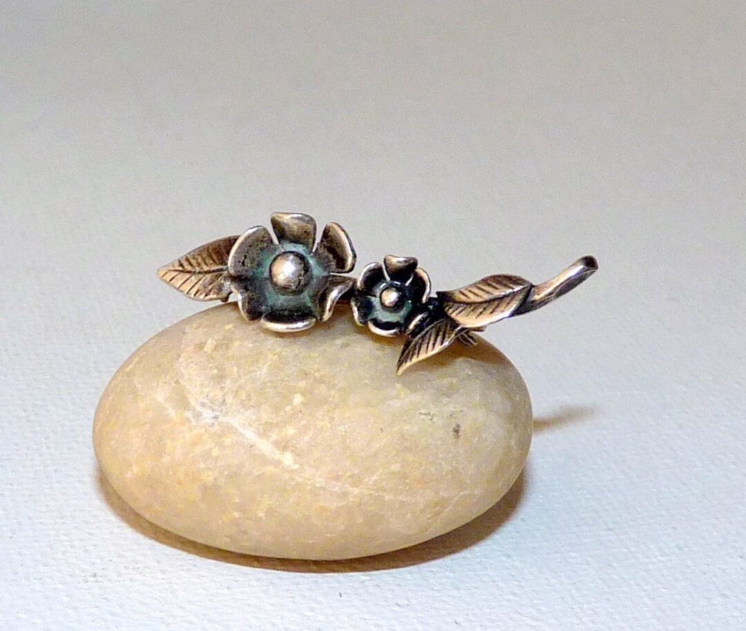 Sterling Silver Small Flower Pin Brooch 925 Silver Flower Pin, 925 ...