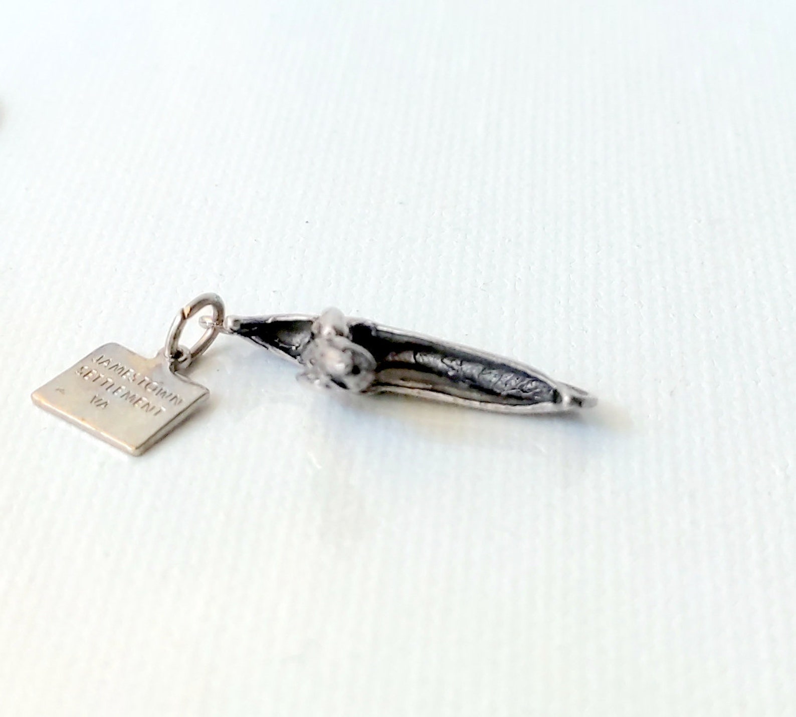 Sterling Silver Canoe Charm/pendant Vintage 925 Old Southwestern Silver ...