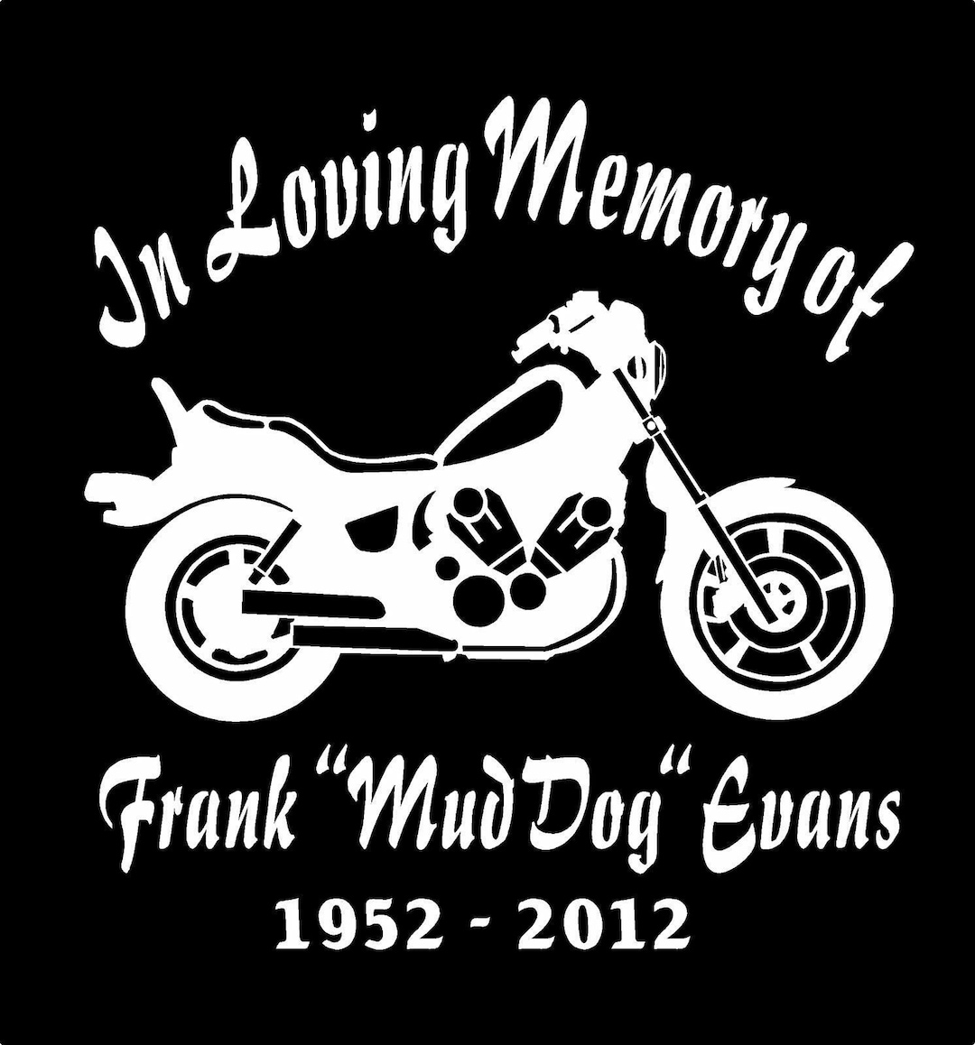 In Loving Memory of Vinyl Decal Motorcycle Custom Memorial Name and ...