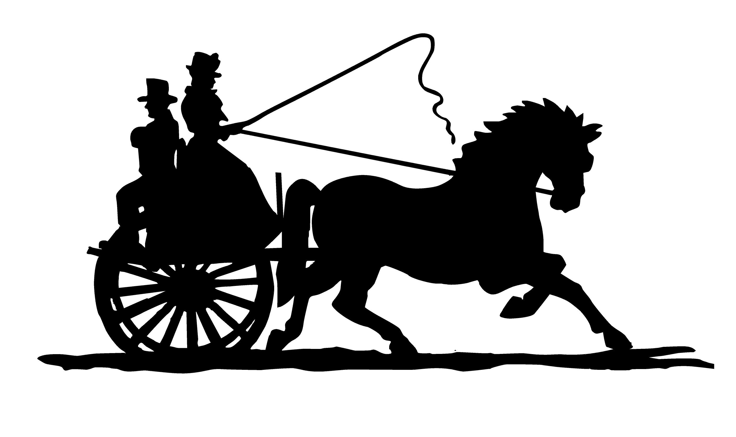Old Fashioned Horse and Carriage Vinyl Decal Contour Cut | Etsy