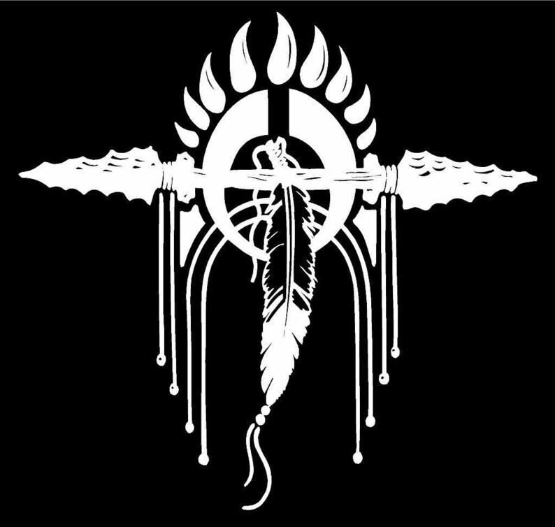 Native American Crest Decal Shield Contour Cut Southwestern | Etsy