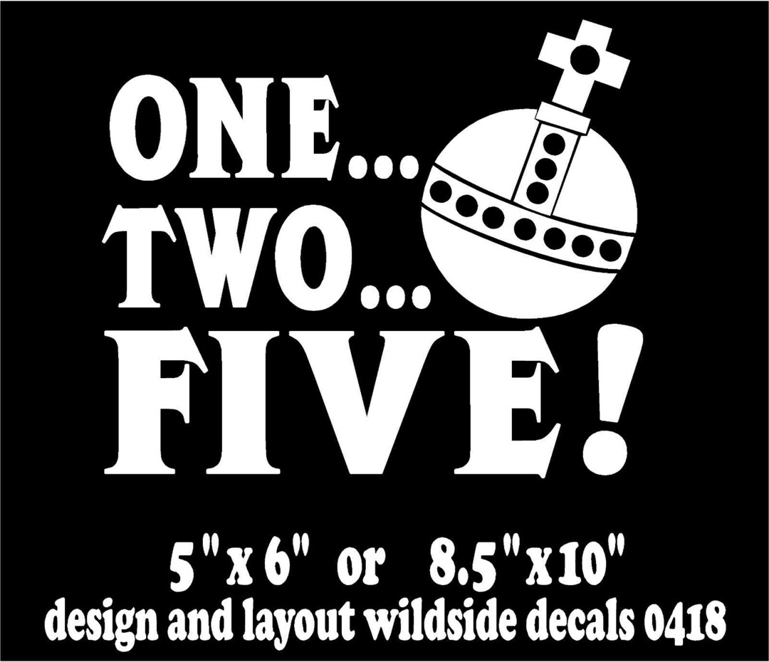 Silly Decal One Two Five Holy Hand Grenade Funny Vinyl Sticker - Etsy