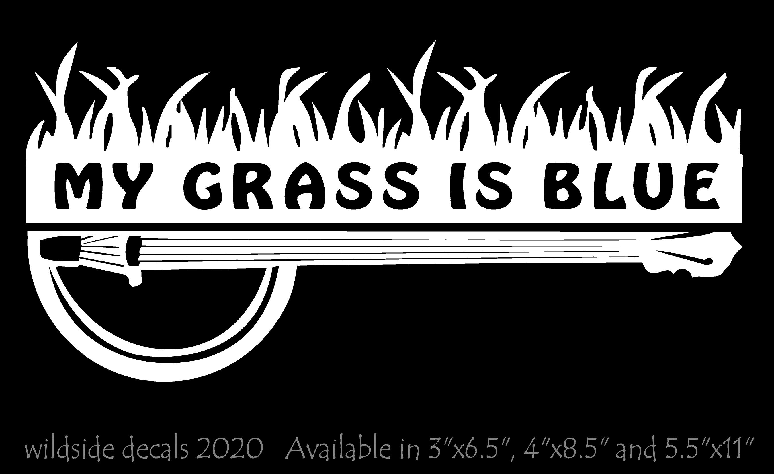 My Grass is Blue Decal Bluegrass Banjo Contour Cut Vinyl - Etsy