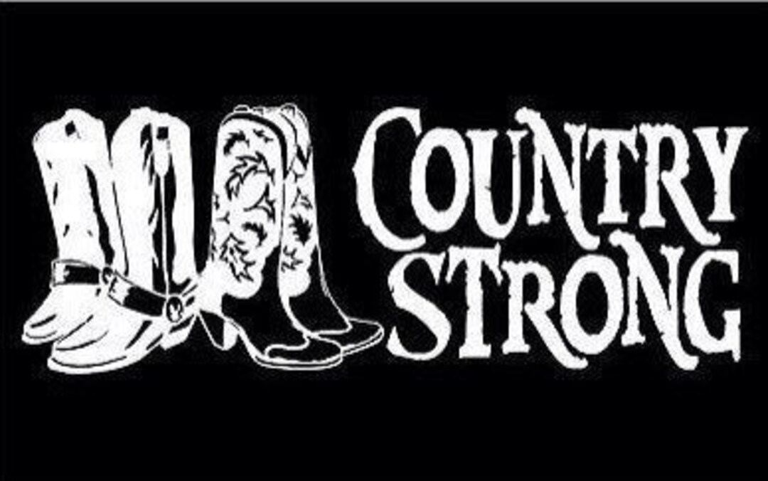 Country Strong Decal With His and Hers Cowboy Boots Vinyl Sticker - Etsy