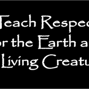 Teach Respect for the Earth and All Living Creatures Decal Contour Cut ...