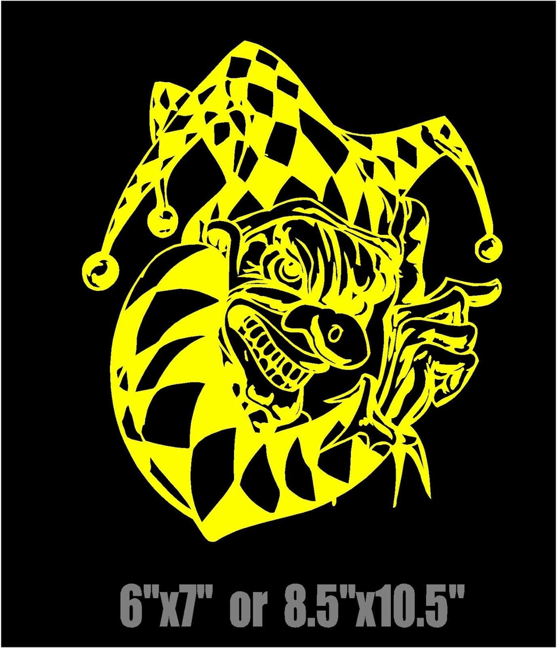 Evil Joker Clown Jester Decal Vinyl Contour Cut Sticker - Etsy