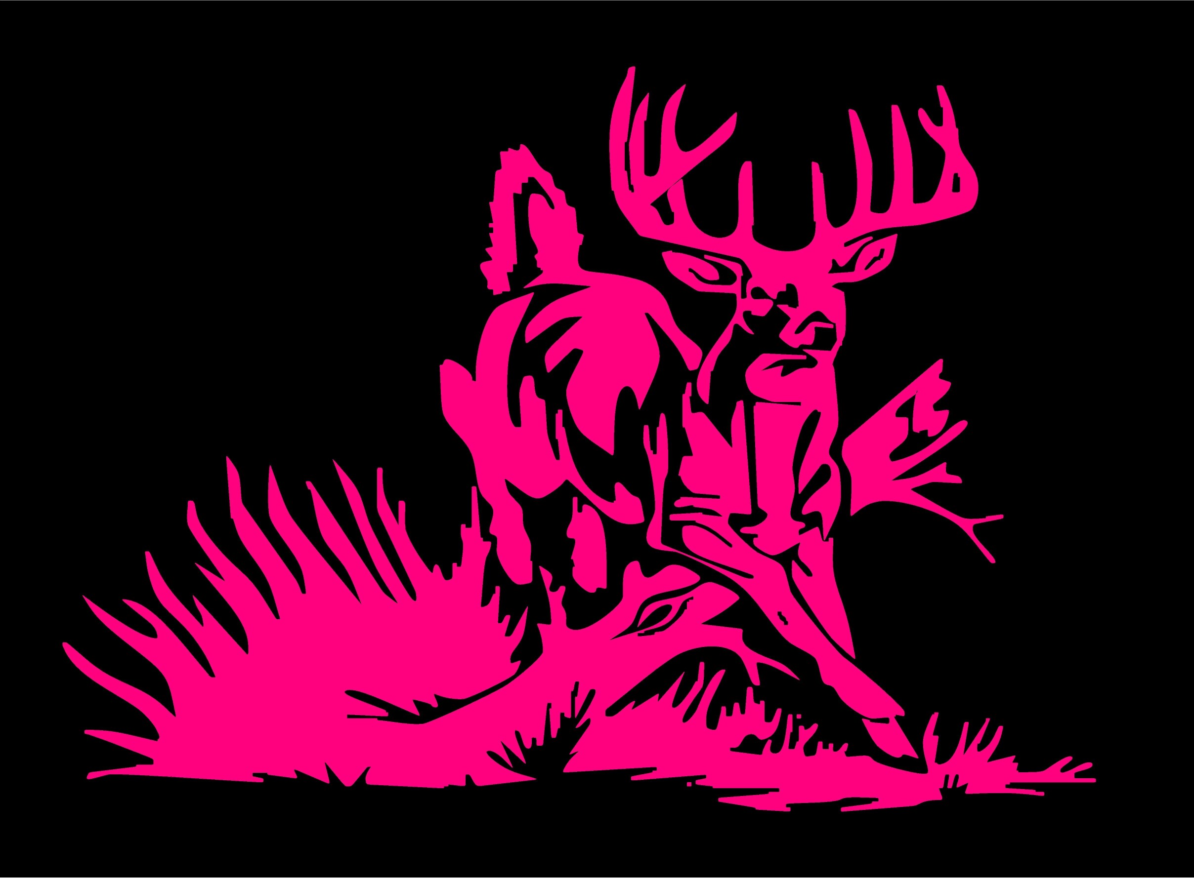 Pink Deer Hunting Decals