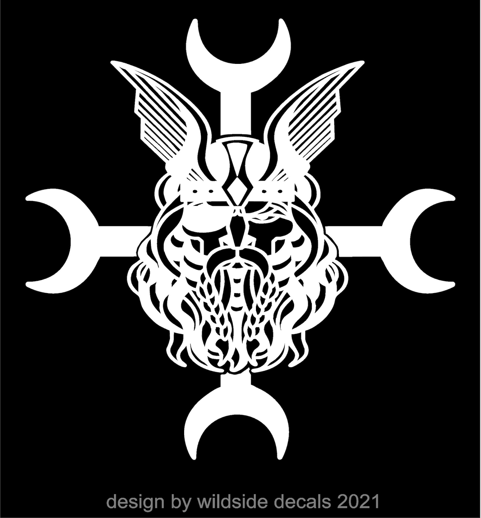 Odin Crest With Lunate Cross Decal Car Window Laptop Vinyl Nordic Norse ...