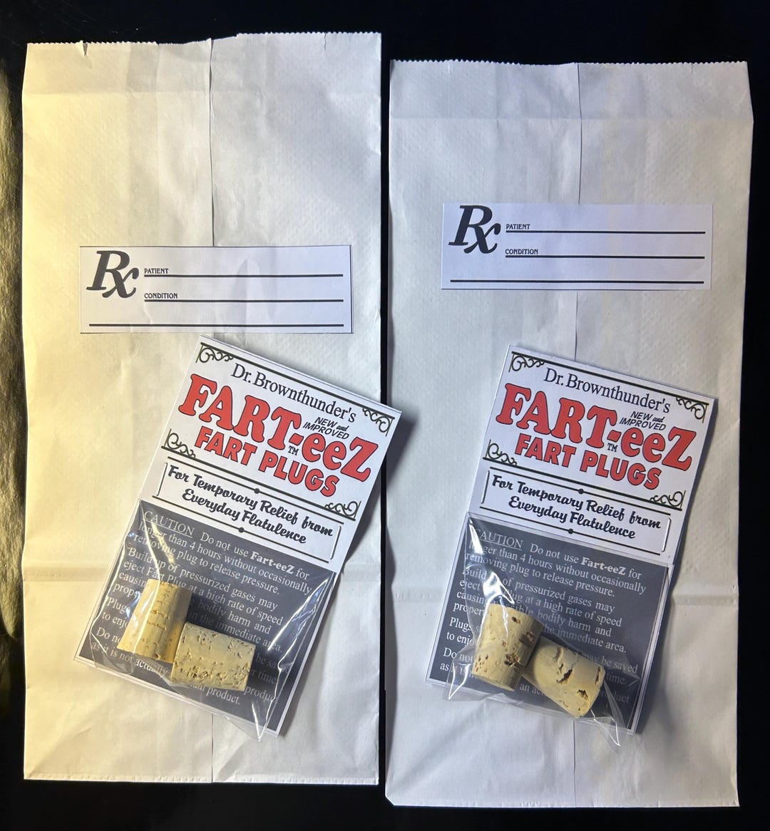 Fart Plugs Funny Gag Gifts Fart-eez Christmas Stocking Stuffers ...