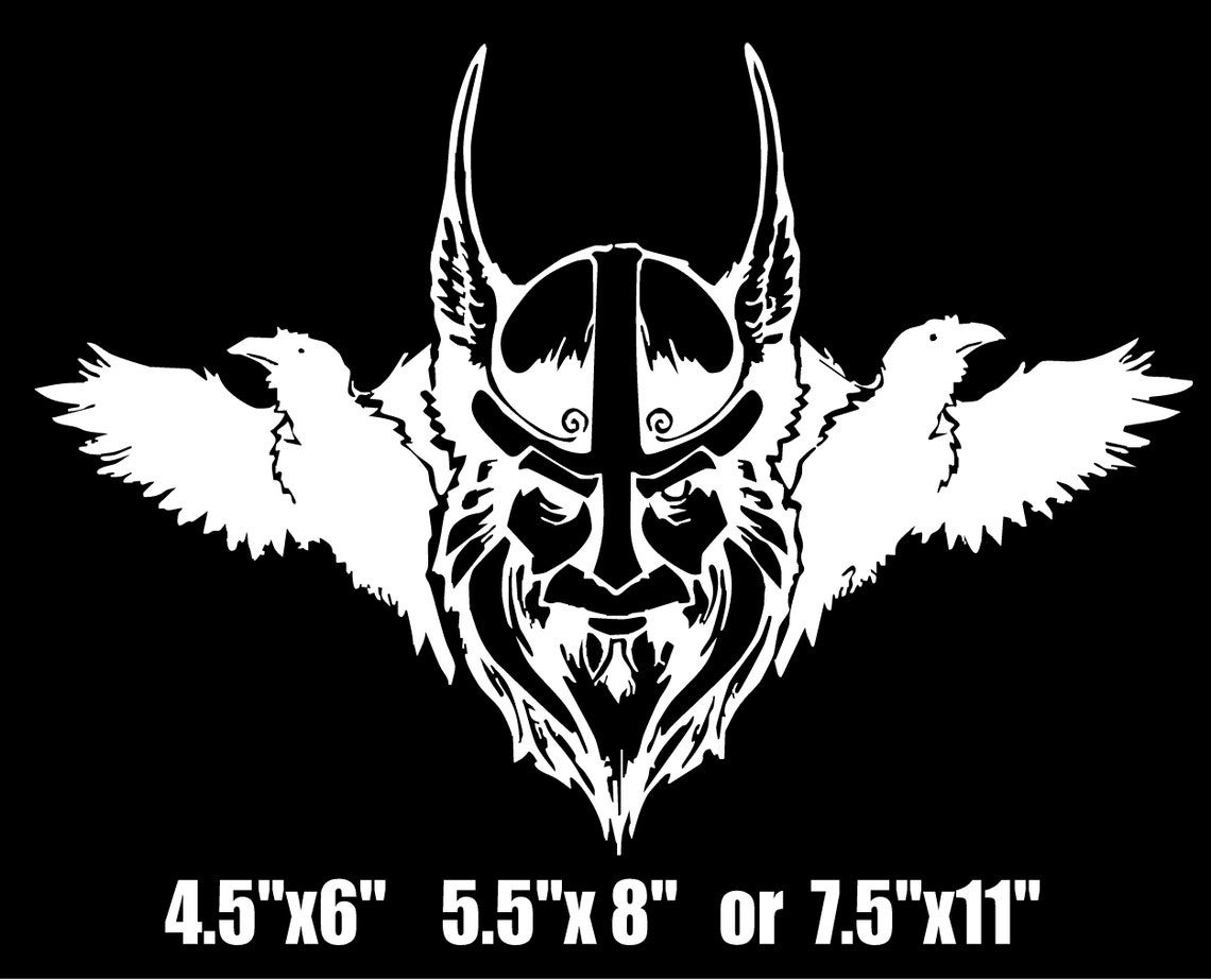 Odin With Ravens Decal Car Window Laptop Vinyl Nordic Norse - Etsy