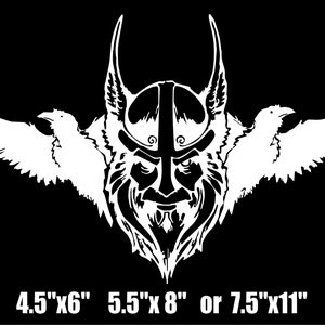 Odin With Ravens Decal Car Window Laptop Vinyl Nordic Norse Viking ...