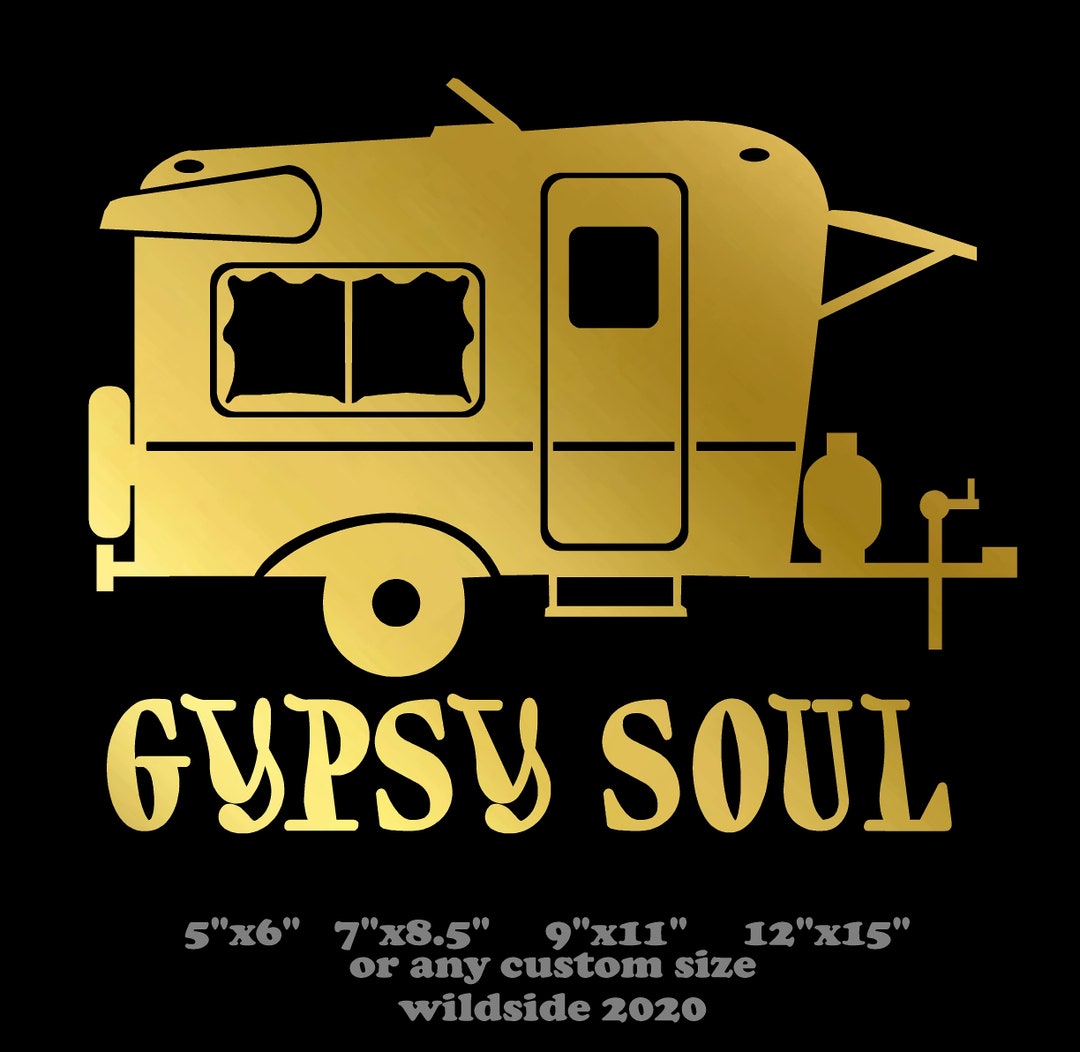 Gypsy Soul With RV Camper Decal Vinyl Car Camping Sticker - Etsy