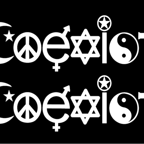 Coexist Sticker - Etsy