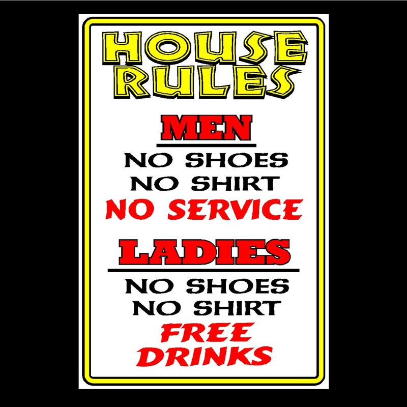 Bar Rules Sign - Etsy