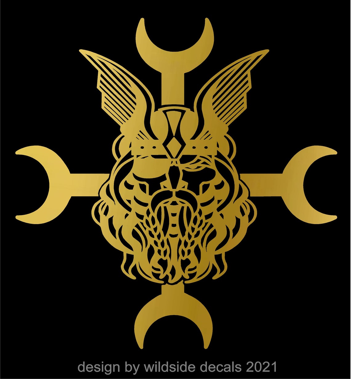 Odin Crest With Lunate Cross Decal Car Window Laptop Vinyl | Etsy