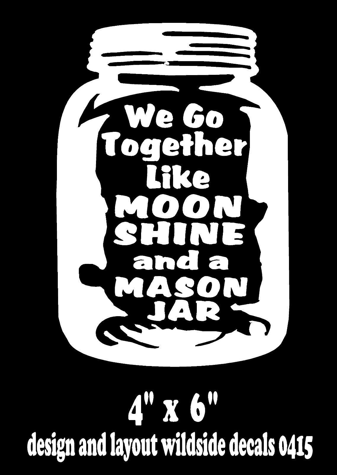 Moonshine Jar Decals