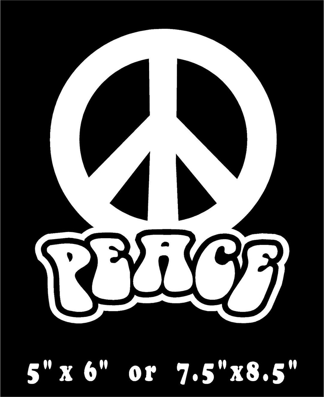 Peace Sign Symbol Decal Contour Cut Vinyl Hippie Sticker - Etsy