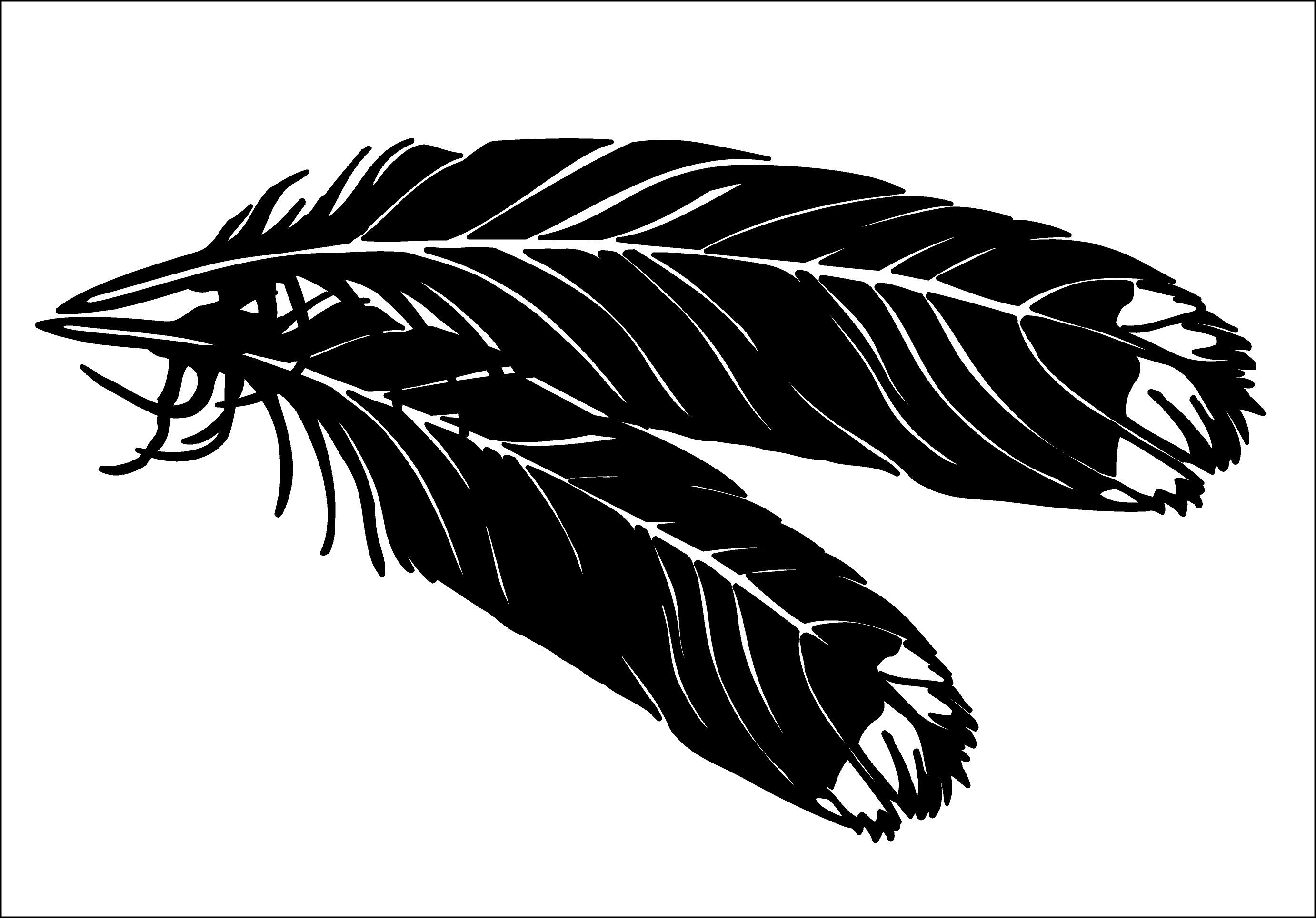 Feathers Decal Vinyl Native American Contour Cut Sticker - Etsy